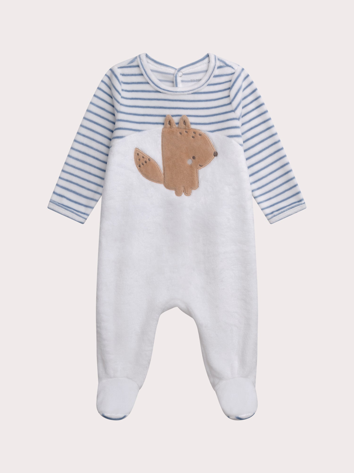 Birth suit white fox pattern for baby boy